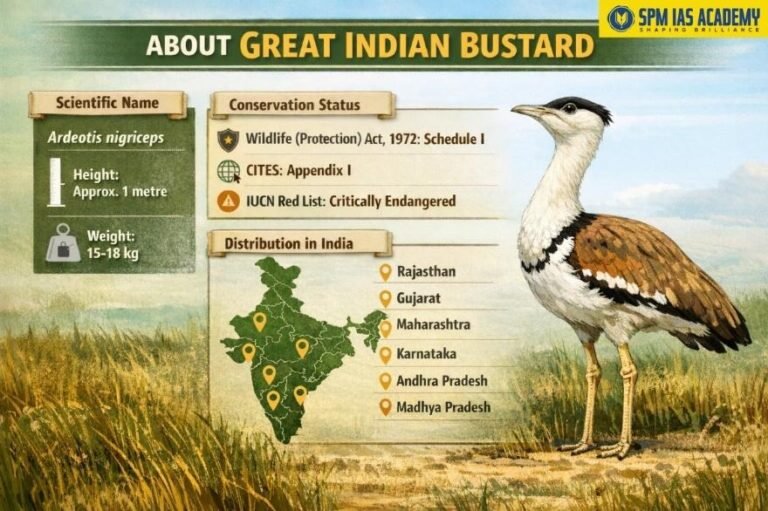 Great Indian Bustard (GIB): Habitat & Threats